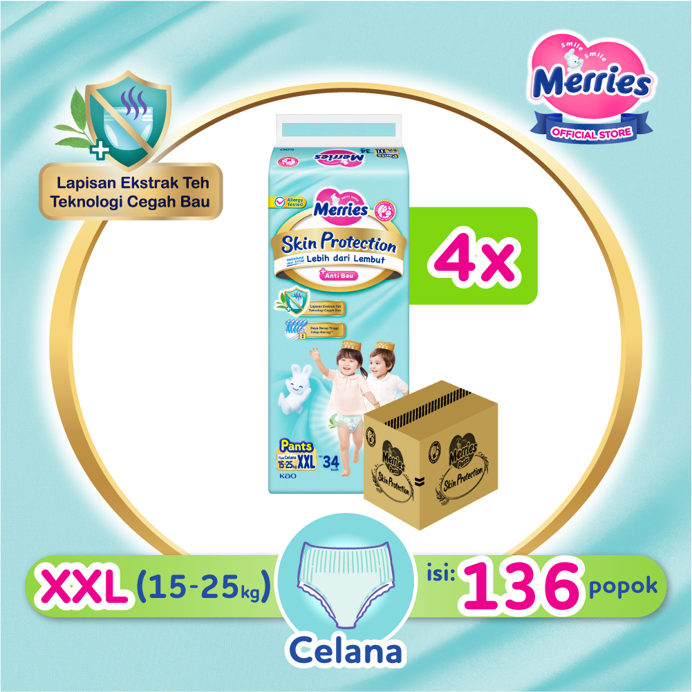 Jual Merries Skin Protection Popok Perlengkapan Bayi Anti Bau Tipe ...