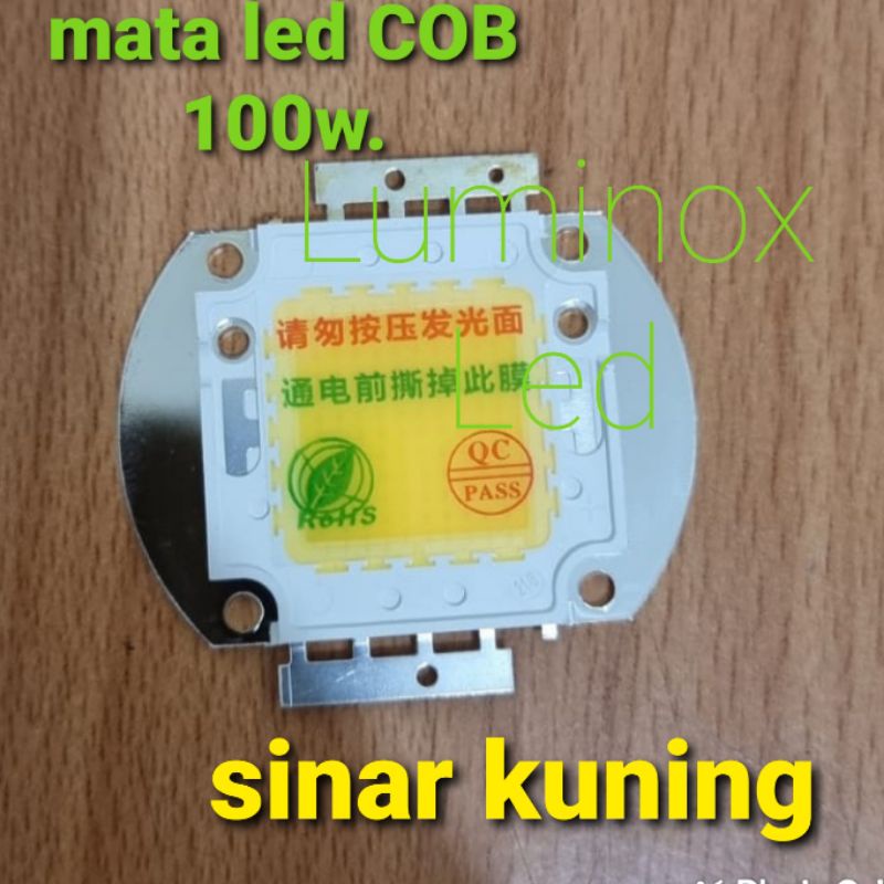 Jual mata led cob kuning 100w 100watt / chip led model epistar 100 watt ...