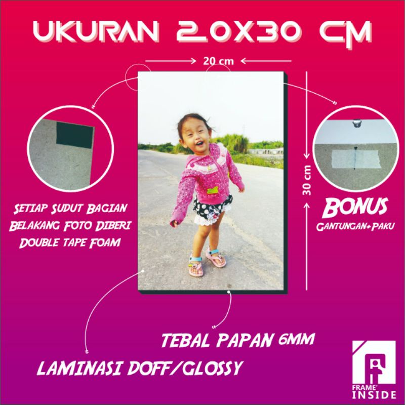 Jual cetak foto + frame papan mdf 20x30,12R | Shopee Indonesia