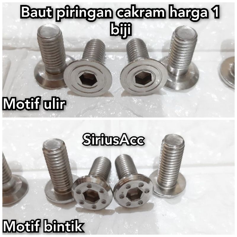 Jual Baut Probolt Cakram Chrome Baut Cakram Stenlis Universal Beat Mio ...