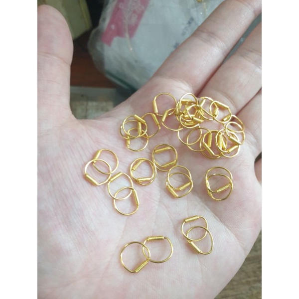 Jual Anting kenip anak bayi newborn emas asli 24K 24 karat 0,5 gr setengah gram | Shopee Indonesia