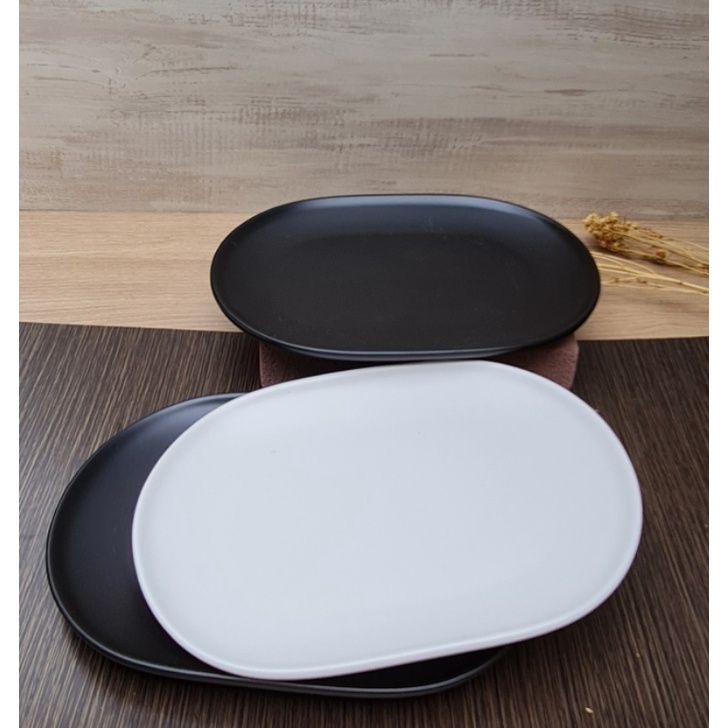 Jual PIRING SAJIAN KERAMIK OVAL LEBAR/ CERAMIC PLATE OVAL FLAT / PRING ...
