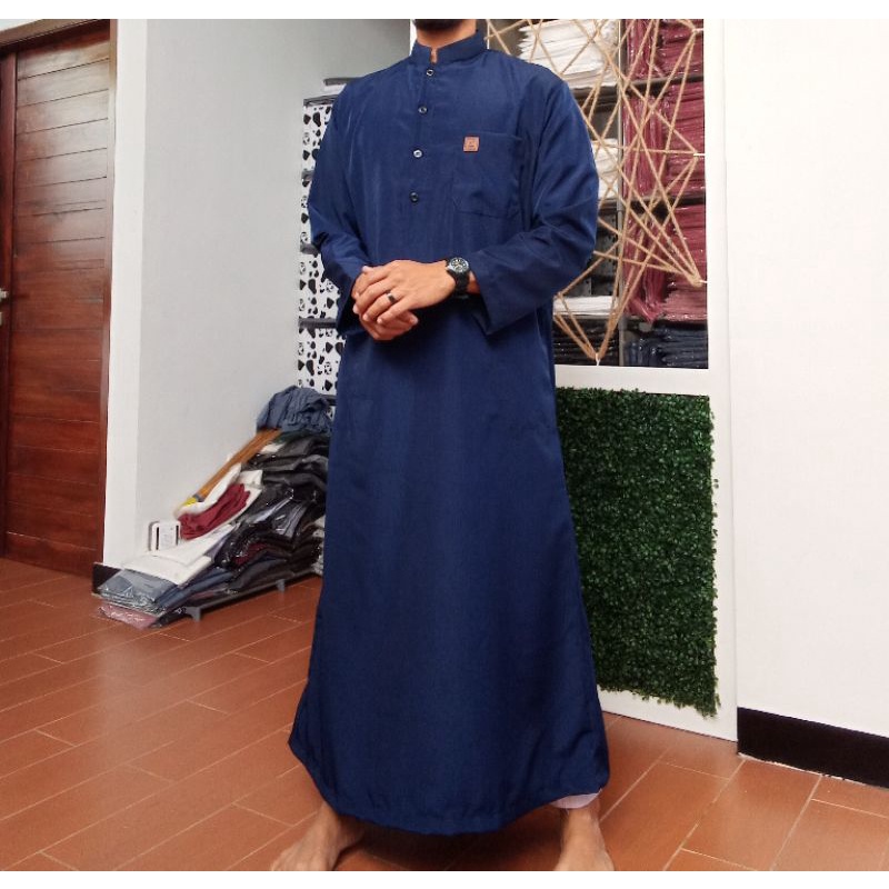 Jual Gamis pria gamis putih polos gamis hitam polos lengan panjang ...