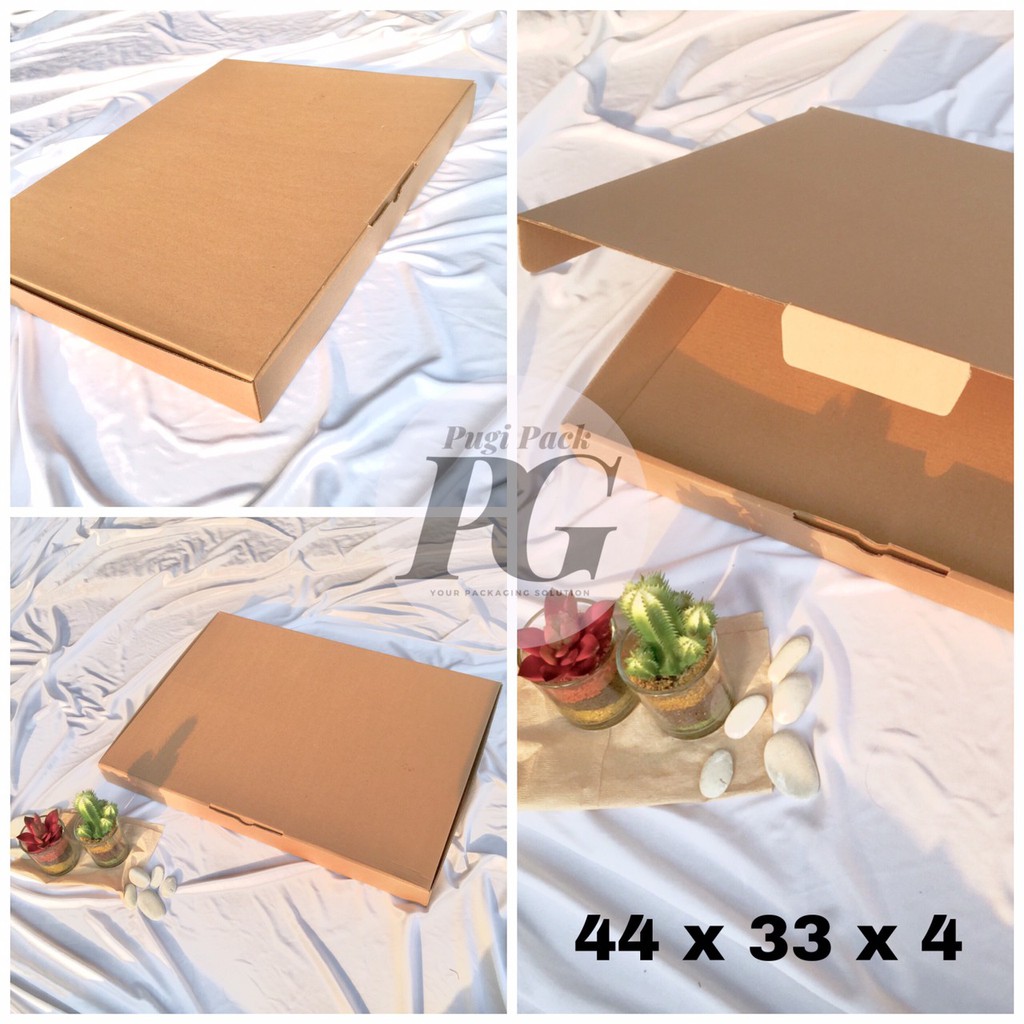 Jual KARDUS BOX POLOS MODEL PIZZA 44x33x4 | Shopee Indonesia