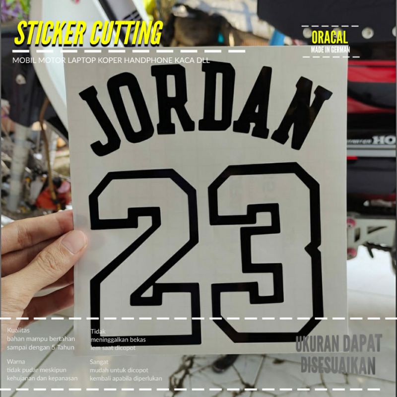 Jual STIKER JORDAN 23 STICKER CUTTING CUSTOM BAHAN ORACAL | Shopee ...