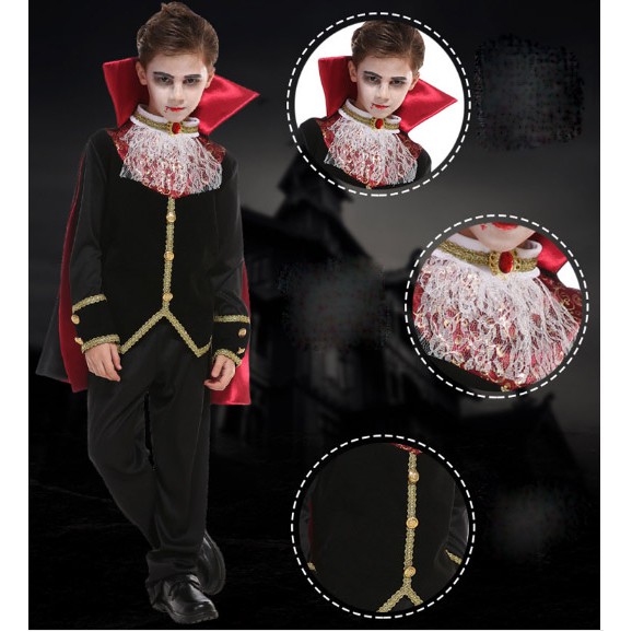 Jual kostum halloween cosplay anak karakter drakula / vampire anak laki ...