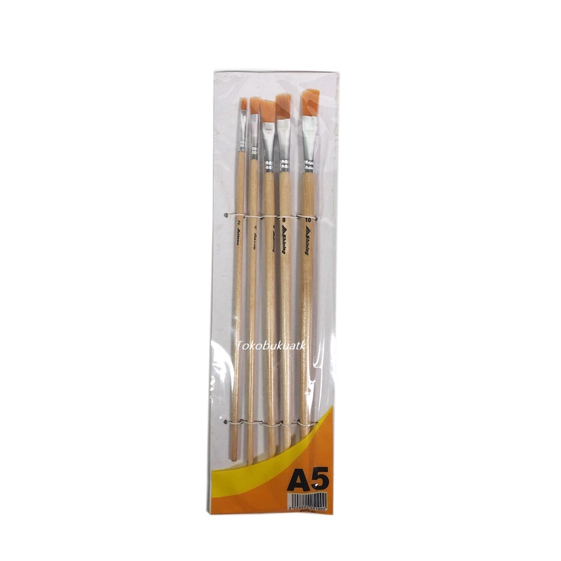 Jual Kuas Gambar Lukis Per Set, Kuas Shining A5 isi 5 Pcs | Shopee ...