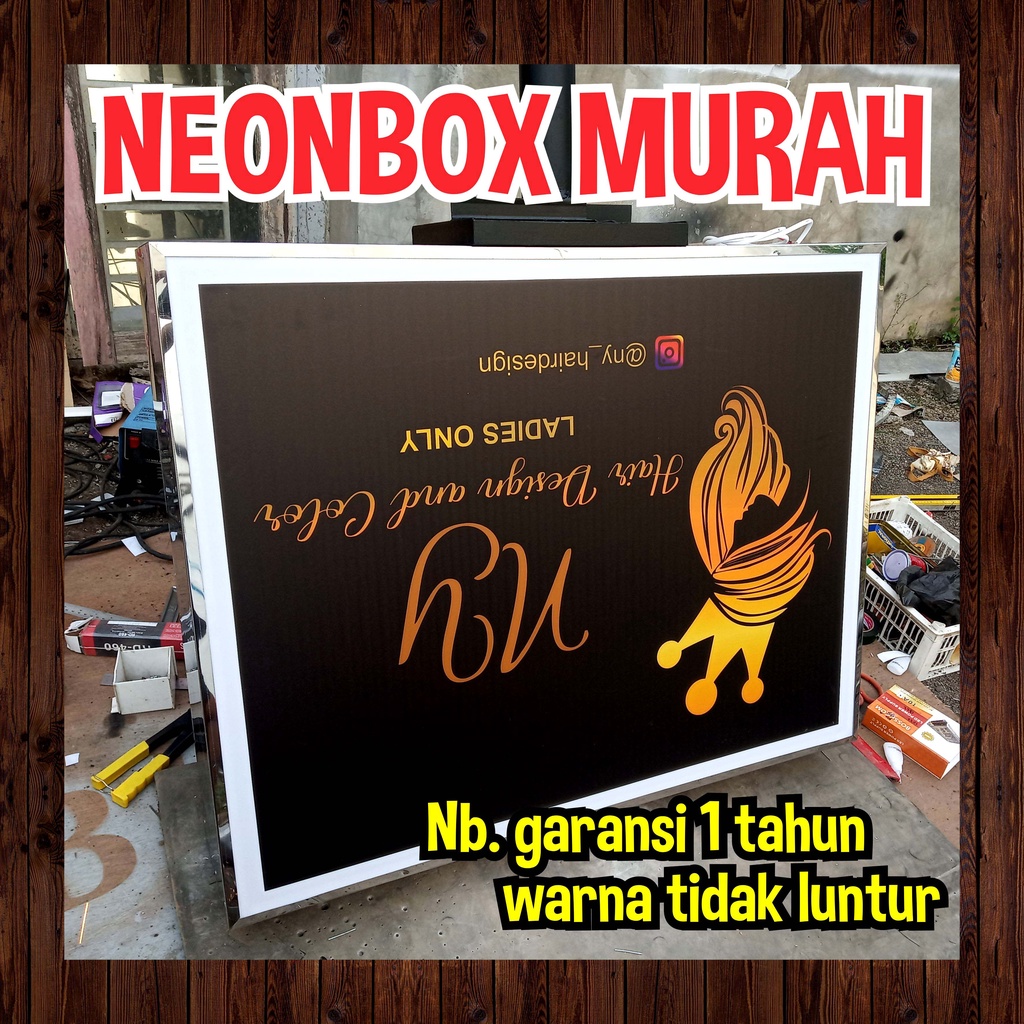 Jual NEONBOX BACKLIT UV JERMAN UKURAN 50CM X 1M 2 SISI | Shopee Indonesia