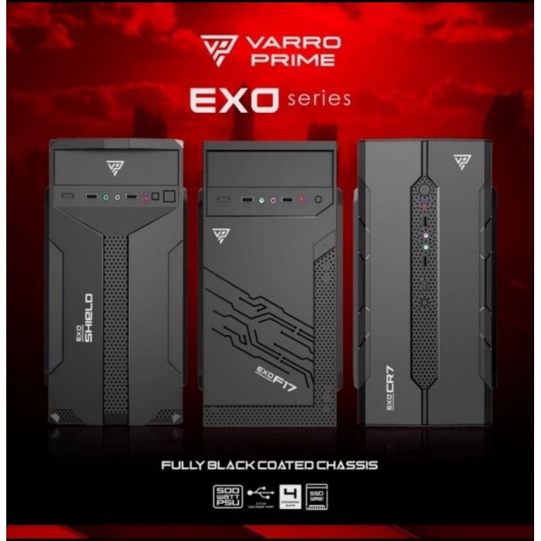 Jual Casing Varro Prime EXO F17 M-ATX Include PSU 500 Watt | Shopee ...