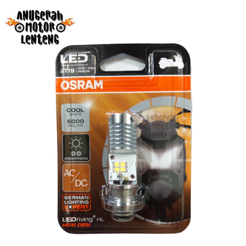 Jual Osram H6 M5 LED Lampu Depan Motor Bebek Matic Hi Low AC DC Putih Kuning | Shopee Indonesia