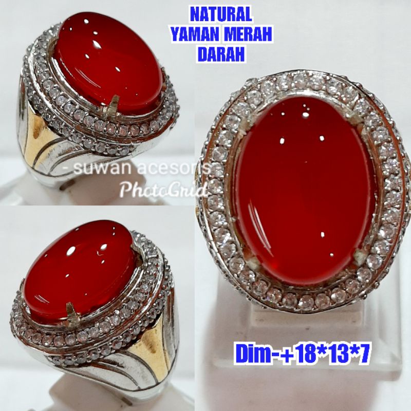 Jual BATU YAMAN MERAH DARAH CRISTAL | Shopee Indonesia