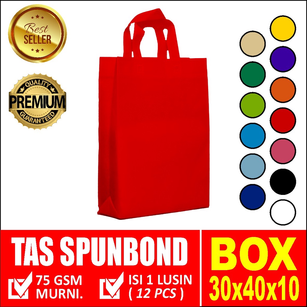 Jual Tas Spunbond Box Handle - Merah 30CM x 40CM x 10CM | Shopee Indonesia