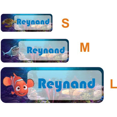 Jual STIKER LABEL NAMA WATERPROOF BASIC NEMO | Shopee Indonesia