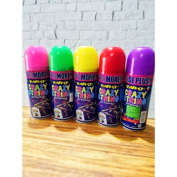 Jual Confetti / Party Crazy String isi 250ml 88% more (1 pcs) | Shopee ...