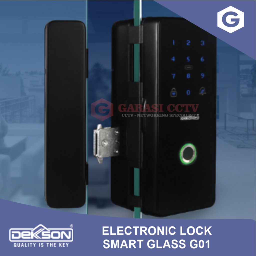 Jual Electronic Lock Dekkson G01 Smart Lock Glass , Wooden & Sliding ...