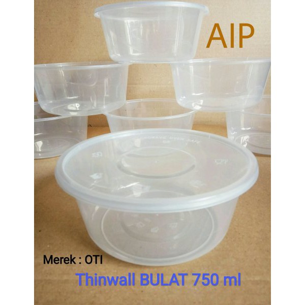 Jual Thinwall Bulat 750 ml 25 pcs Food container box makan plastik | Shopee Indonesia