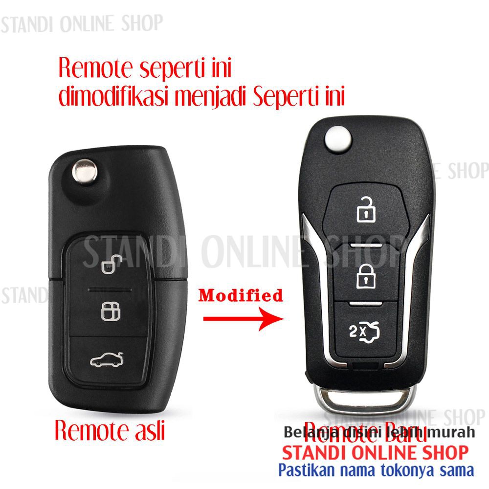Jual Cassing Kunci Lipat Remote Mobil Ford Fiesta Focus Model Baru ...