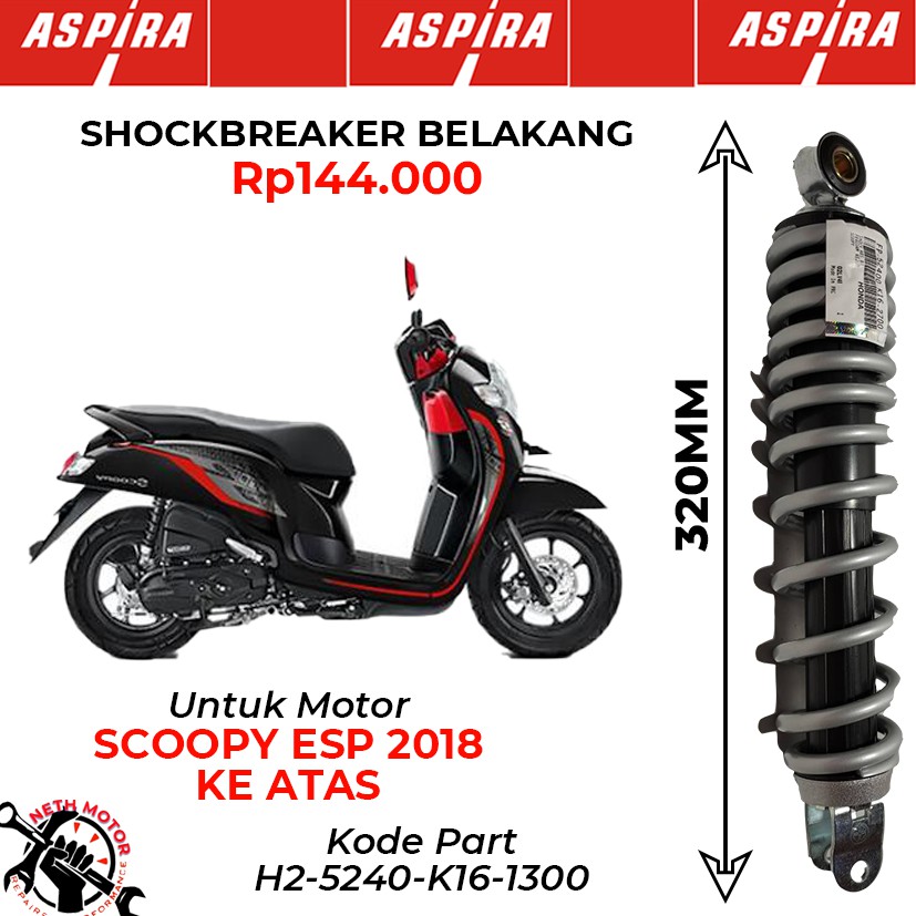 Jual Shockbreaker Shock Belakang ASPIRA SCOOPY FI ESP - K16 | Shopee ...
