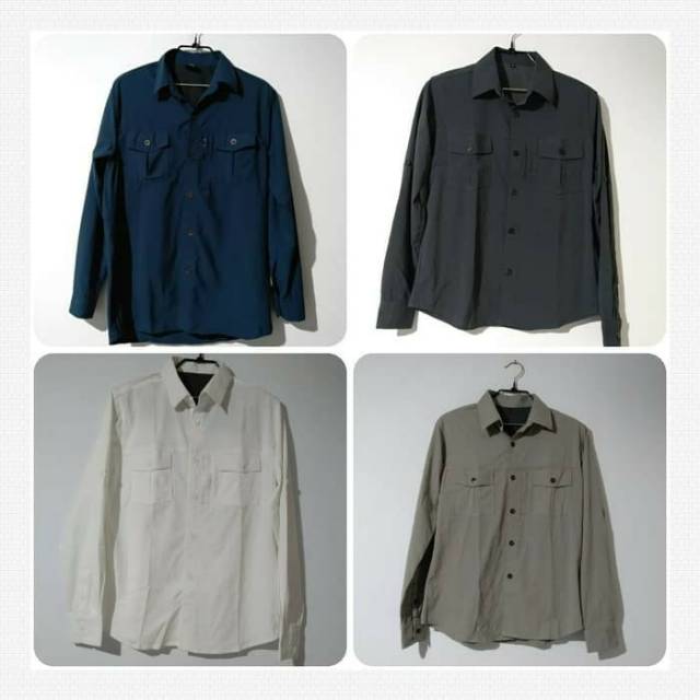 Jual Kemeja lapangan quick dry quickdry bahan ripstop baby strech baju ...