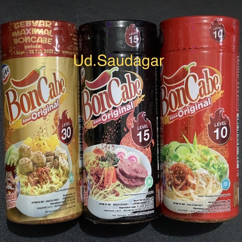 Jual Kobe Boncabe Bon Cabe Botol Sambal Tabur Original Level 10 | 15 ...