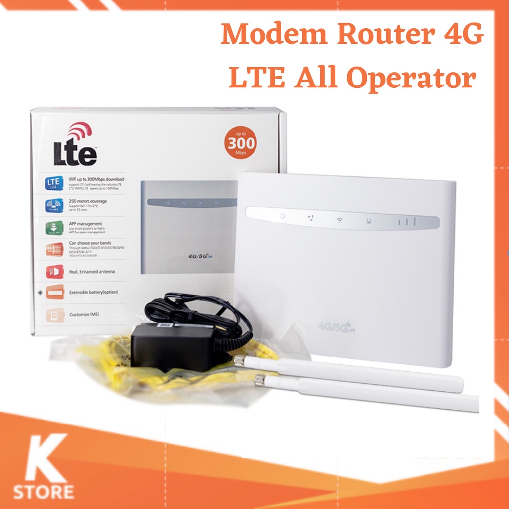 Jual Modem Router 4G LTE All Operator Modem 4G B525 2 Antenas 300Mbps ...