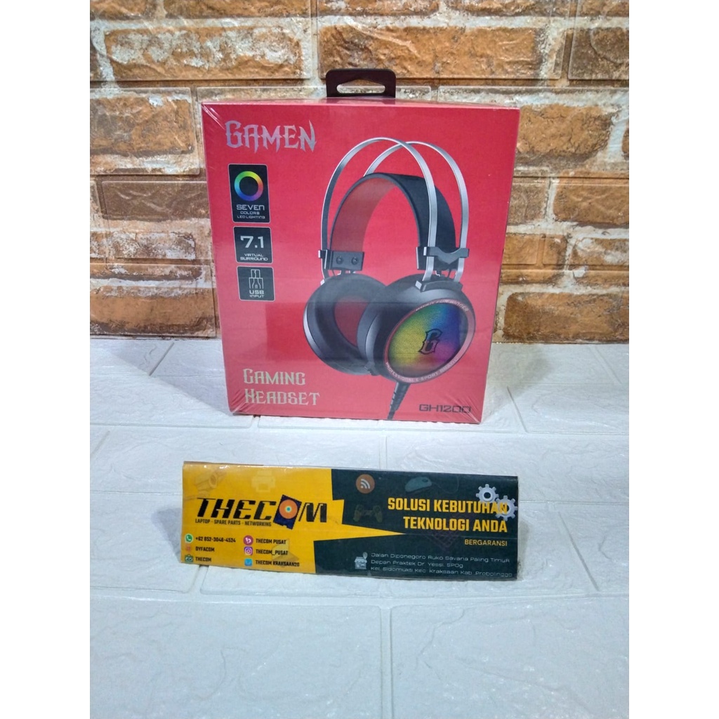 Jual HEADPHONE GAMING GAMEN GH1200 ORIGINAL HEADSET EARPHONE HANDSFREE ...