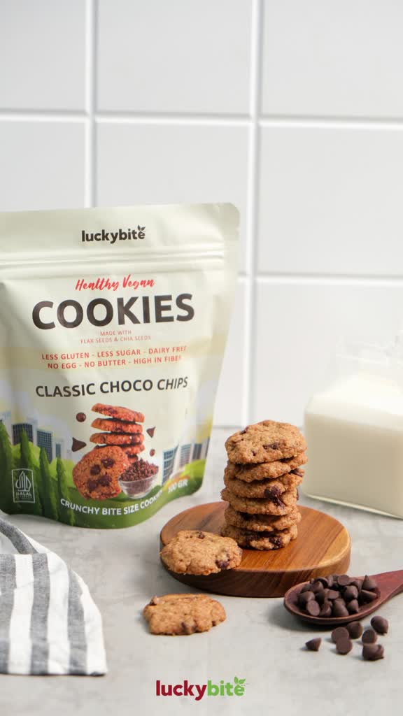 Jual Vegan Cookies (100gr) - Less Gluten & Healthy - LUCKYBITE | Shopee ...