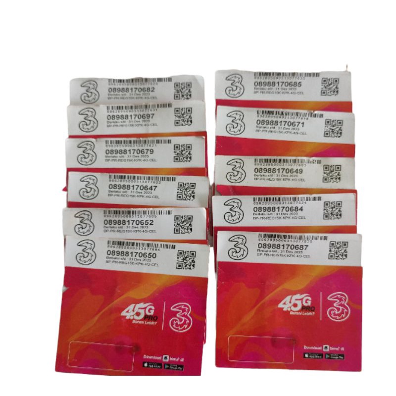 Jual Kartu Tri THREE 3 PERDANA 3 11 DIGIT NOCAN | Shopee Indonesia