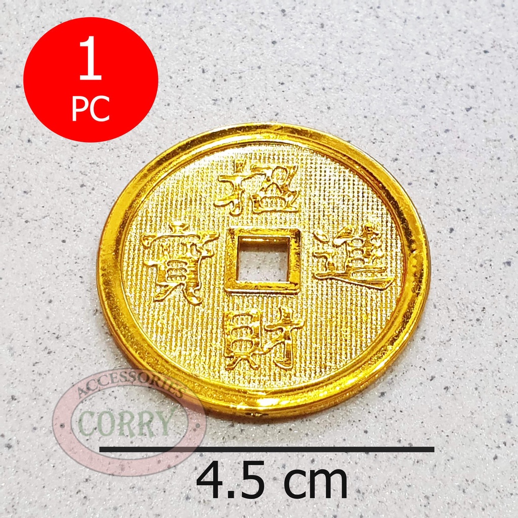 Jual Dekorasi Koin Emas Hiasan Imlek 4.5 Cm Uang Gold Sincia Fu Rejeki ...