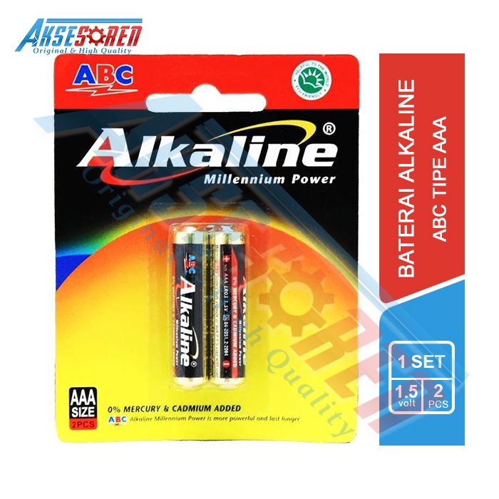 Jual Baterai ABC Alkaline Tipe AAA [1.5V/2 pcs] / Battery Ukuran A3 ...