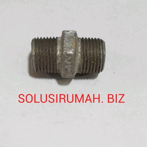 Jual DOUBLE NIPPLE GALVANIS BESI 1/2" G BRAND DRAT BSPT / DOBEL NIPEL NEPEL | Shopee Indonesia