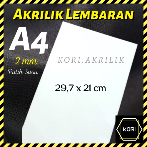 Jual Akrilik Lembaran A4 2 mm Putih Susu MARGA CIPTA | Akrilik A4 Putih ...