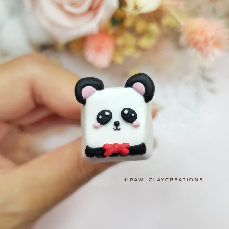 Jual Artisan keycaps Panda / Custom keycap / mechanical keyboard ...