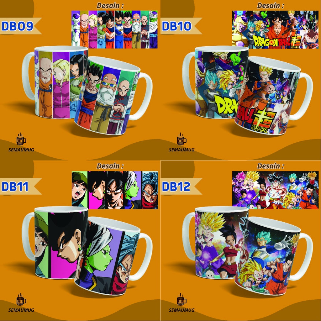 Jual MUG DRAGON BALL GOKU VEGETA FRIEZA SAIYAN KADO ANIME GELAS CANGKIR ...