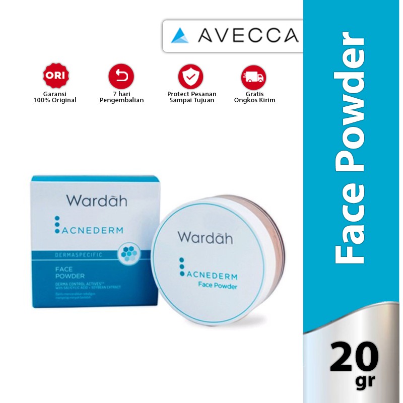 Jual Wardah Acnederm Face Powder 20 Gr / Bedak Wardah / Acne Powder ...