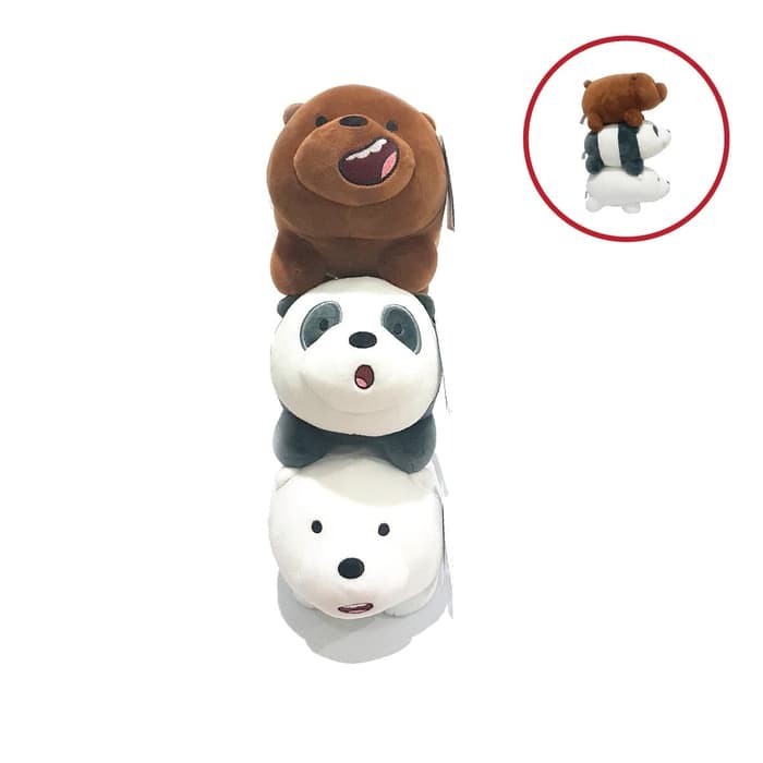 Jual We bare bears paket 3in1 9 inch stacking plush / boneka beruang ...