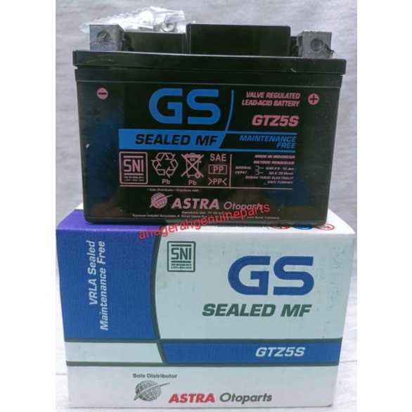 Jual AKI MOTOR GTZ5S GS ORIGINAL (VARIO, MIO, SUPRA, NINJA DAN LAINNYA ...