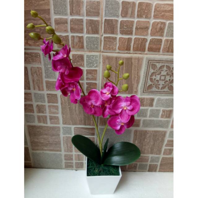 Jual Artifucial bunga anggrek dengan vas melamin | Shopee Indonesia
