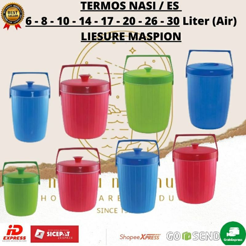 Jual TERMOS NASI DAN ES 6-8-10-14-17-20-26-30 LITER MASPION / THERMOS ...
