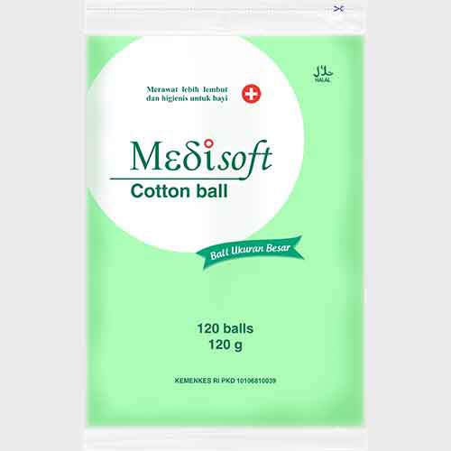 Jual Medisoft Cotton Ball / Kapas Bulat BESAR HIJAU ( 1 PACK ) | Shopee ...
