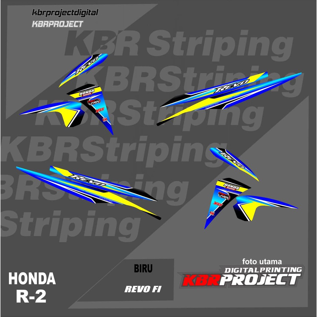 Jual revo fi striping revo fi motor honda motor sticker variasi Racing ...