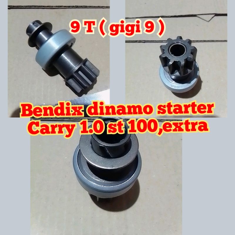 Jual BENDIK BENDIX DINAMO STARTER SUZUKI CARRY 1.0 EXTRA ST100 GIGI 9 ( 9 T ) OVER RUNNING ...