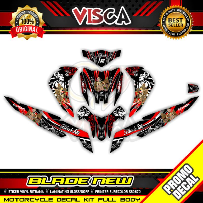 Jual STICKER DECAL HONDA BLADE NEW FULL BODY WAYANG | Shopee Indonesia