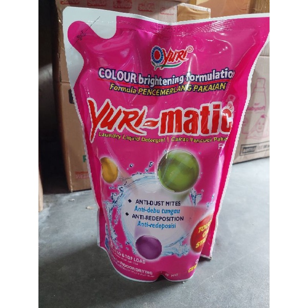 Jual Yuri Matic Cairan Pencuci Pakaian Anti Bacterial 1,6Kg | Shopee ...