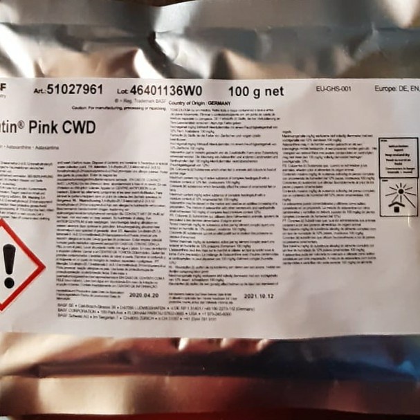 Jual Lucantin Pink (Original Astaxanthin 10% BASF) 100 Gram | Shopee ...