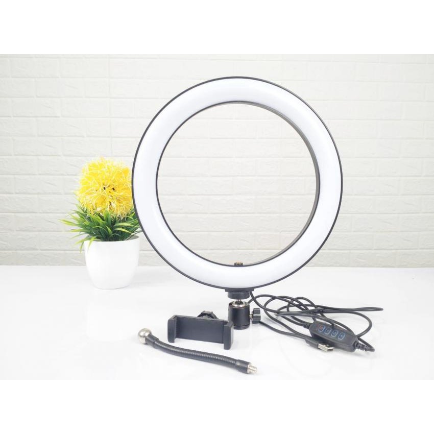 Jual RING LIGHT LED 26CM Lampu 26 cm Make Up Vlog RingLight Lampu ...