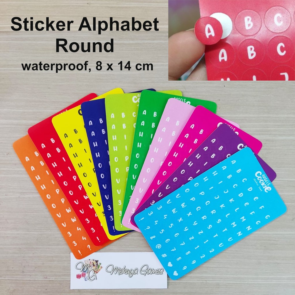Jual Sticker Alphabet Round Huruf Lingkaran Bulat Deco Case Journal ...