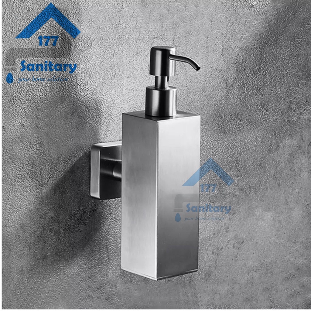 Jual Tempat sabun cair stainless 304 kotak minimalis 350ml - dispenser ...
