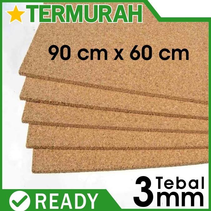 Jual Cork Board 3mm Pin sheets Sheet gabus lembaran patah polos mading ...