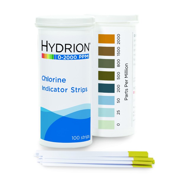 Jual HYDRION CH2000 Chlorine test strip 0-2000 ppm 100 strips CH-2000 ...